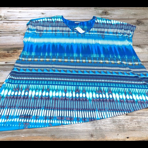 Avenue | Tops | Avenue Angled Hem Blouse Womens 26 28 | Poshmark